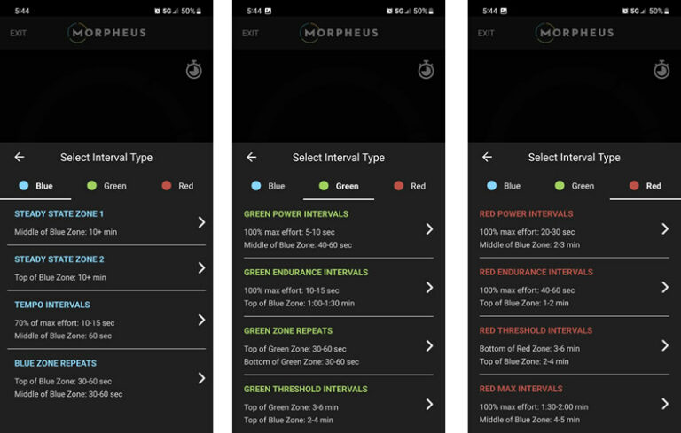 The Morpheus zone-based Intervals - Morpheus